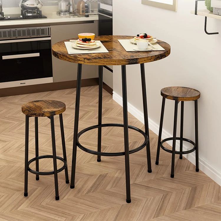 Modern Kitchen Dining Room Cafe Restaurant Bistro Wood Top Round 3 ...