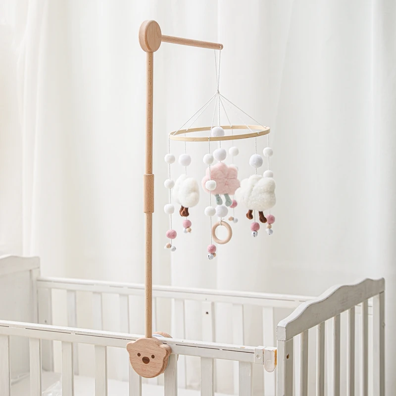 Wood Baby Mobile Stand Cartoon Bear Bed Bell Bracket Baby Mobile Holz ...