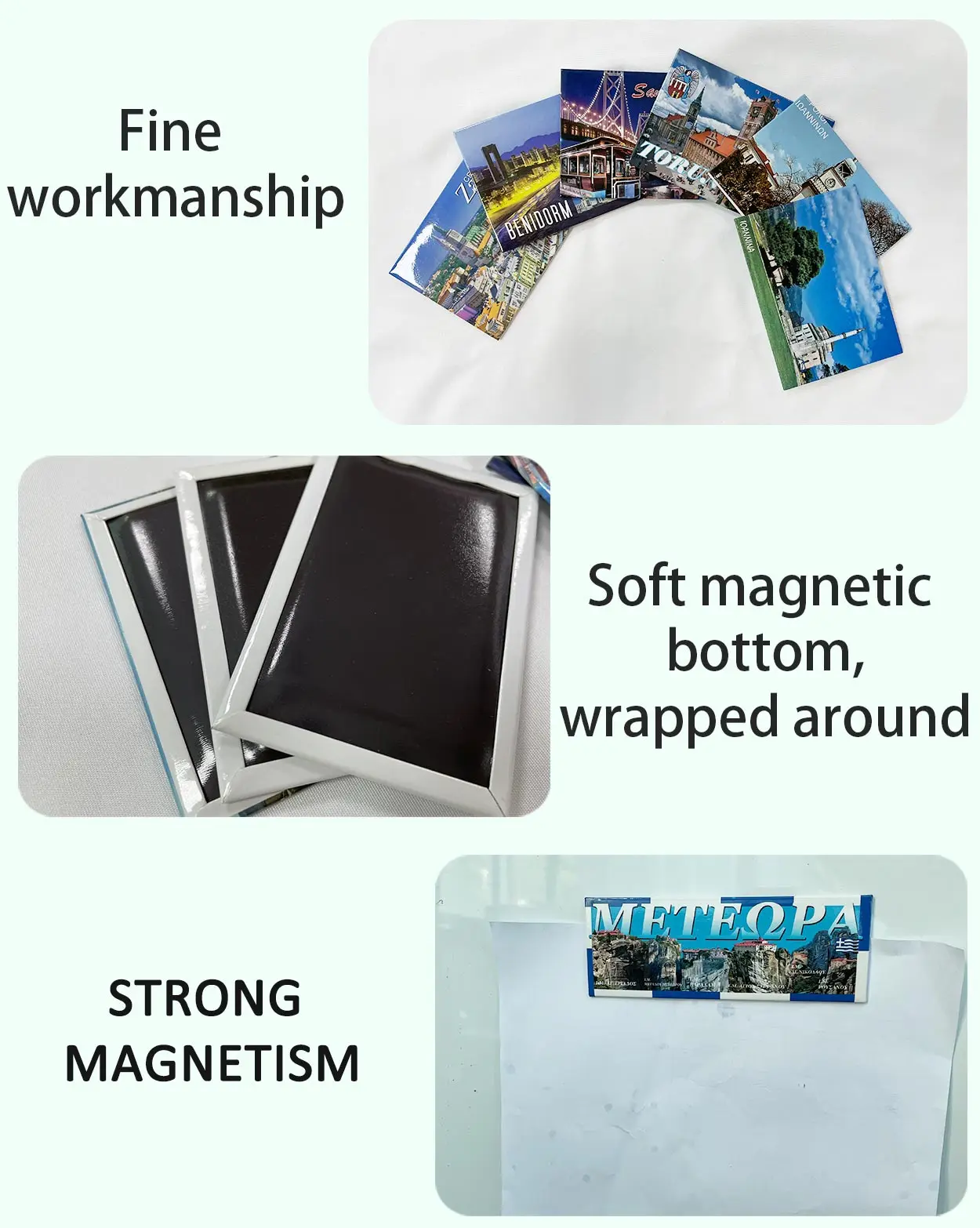 Promotional Custom Rome Italy Scenery Tin Fridge Magnets Tinplate ...