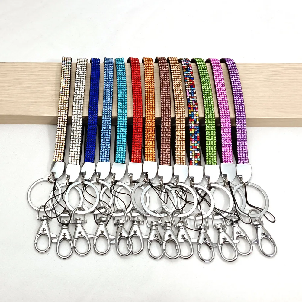 Cute Rhinestone Keychain Lanyard rainbow Designer Cars Lanyard Keychain ...