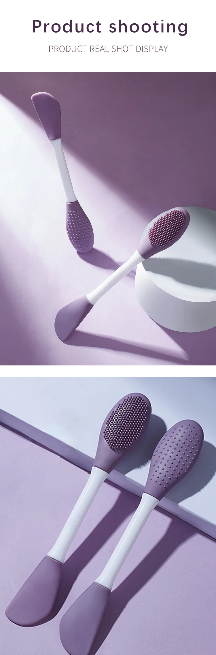 Silicone Facial Mask Brush Makeup Spatula Silica Gel Double Head Mask ...