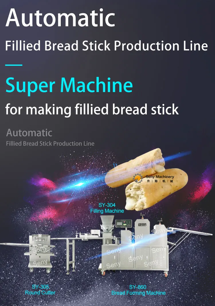 Automatic Cheese Stuffed Filled Bread Stick Making Machine - Buy Bread ...
