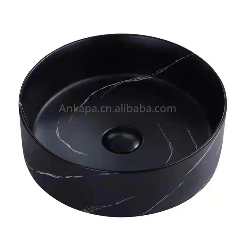 New Bathroom Lavatory Sanitary Ware Counter Top Ceramic Art Basin Matt ...