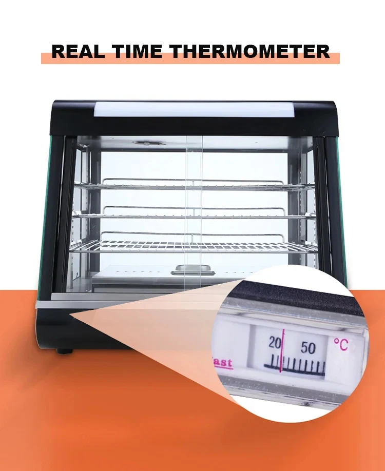 Commercial Electric Insulation Display Cabinet, Three-layer Glass Hot ...