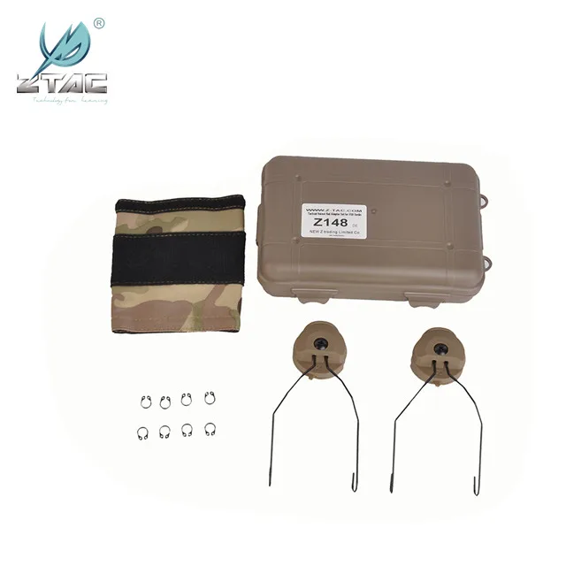 Z-tac Tactical Helmet Rail Adapter Set Noise Cancelling Sordin Headset ...