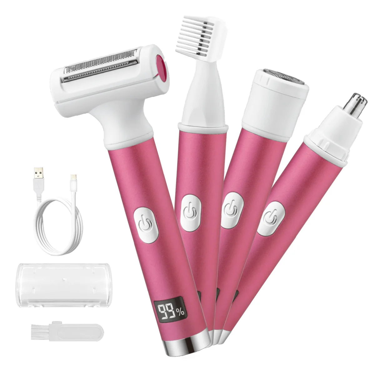 4 in 1 Women Epilator Lady Shaver Electric Razor Hair Removal Painless ...