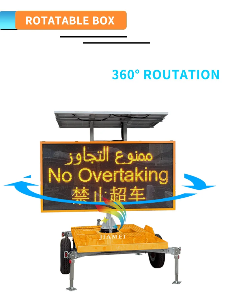 VMS for Road Safety Solar Powered Portable Variable Message Message ...