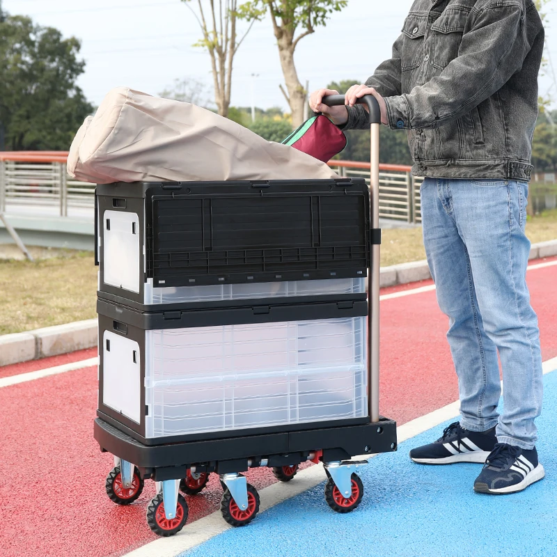 Baoyu Foldable Plastic Trolley Cart Foldability Folding Hand Truck ...