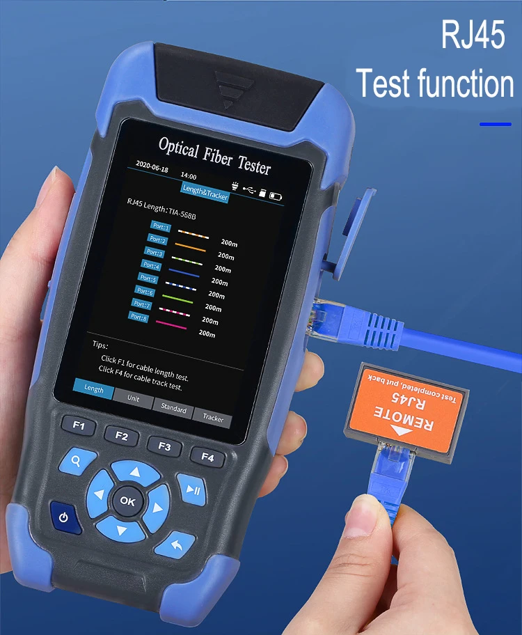 FTTH 60km Smart OTDR 1310nm/1550nm Handheld Fiber Optic Tester