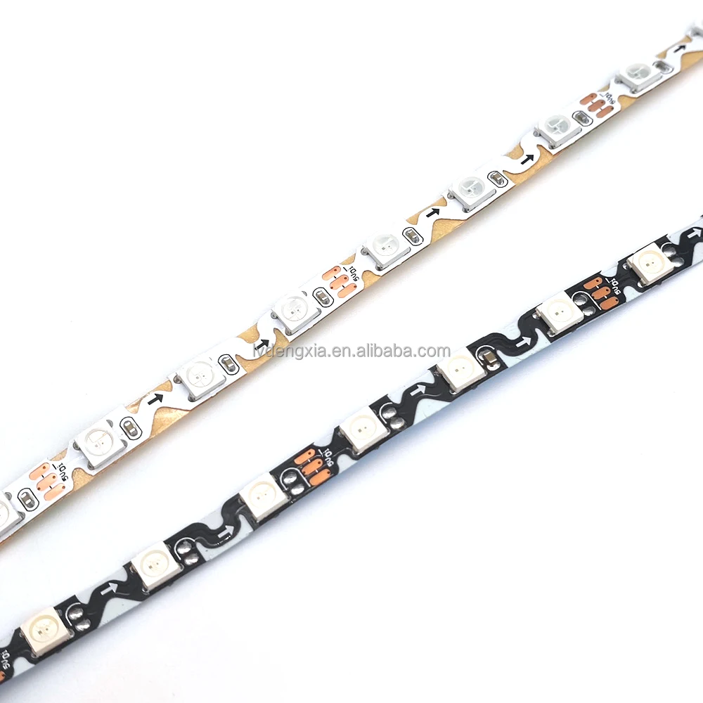 6mm Flexible S Shape Led Strip Lights Full Color 5050 Rgbic Ws2812b 5v ...