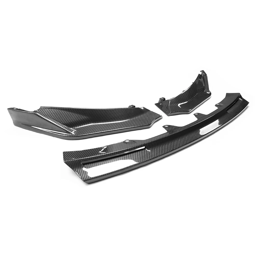 V Style Body Kits 3 PCS Dry Carbon Fiber Front Bumper Lip for BMW M3 ...
