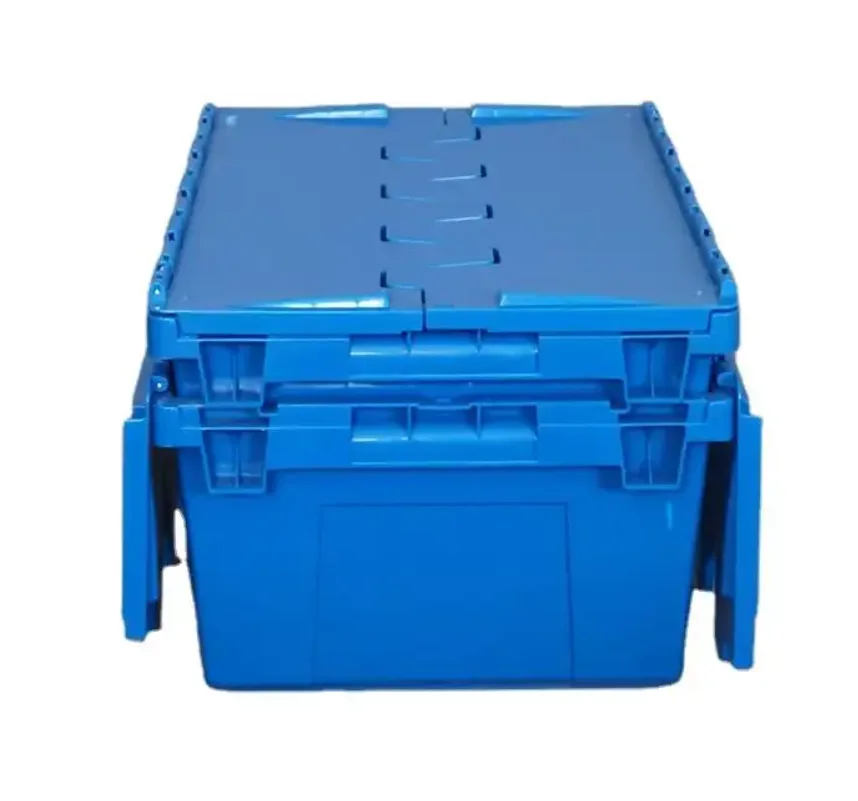 Large Plastic Stackable Moving Turnover Boxes/crates With Lid - Buy ...