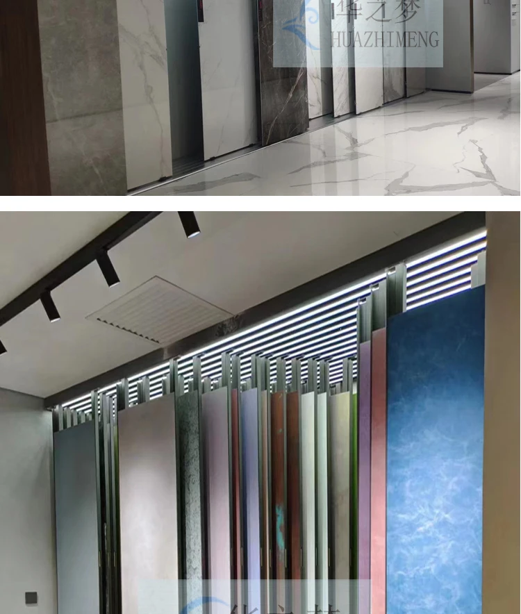 Floor Ceramic Tiles Showroom Display Rack Flat Sliding Metal Push Pull ...