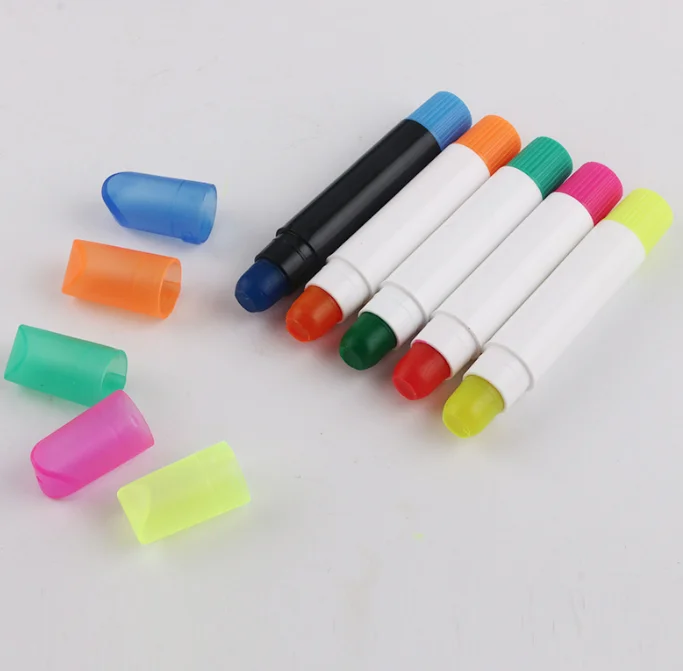 3 colors mini gel solid highlighter pen set pack in transparent plastic ...