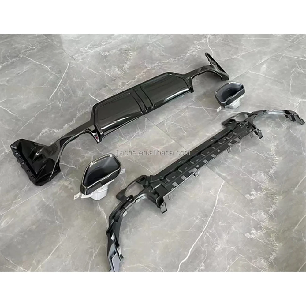 Rear Bumper Lip Diffuser Chin Spoiler Black Rear Lips Exhaust Tips Body ...