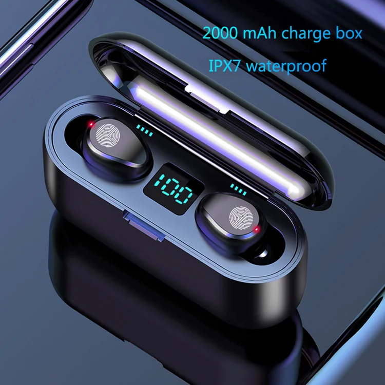 High Quality F9 Headphone Earbuds True Wireless F9 Stereo 2000mah Bt ...