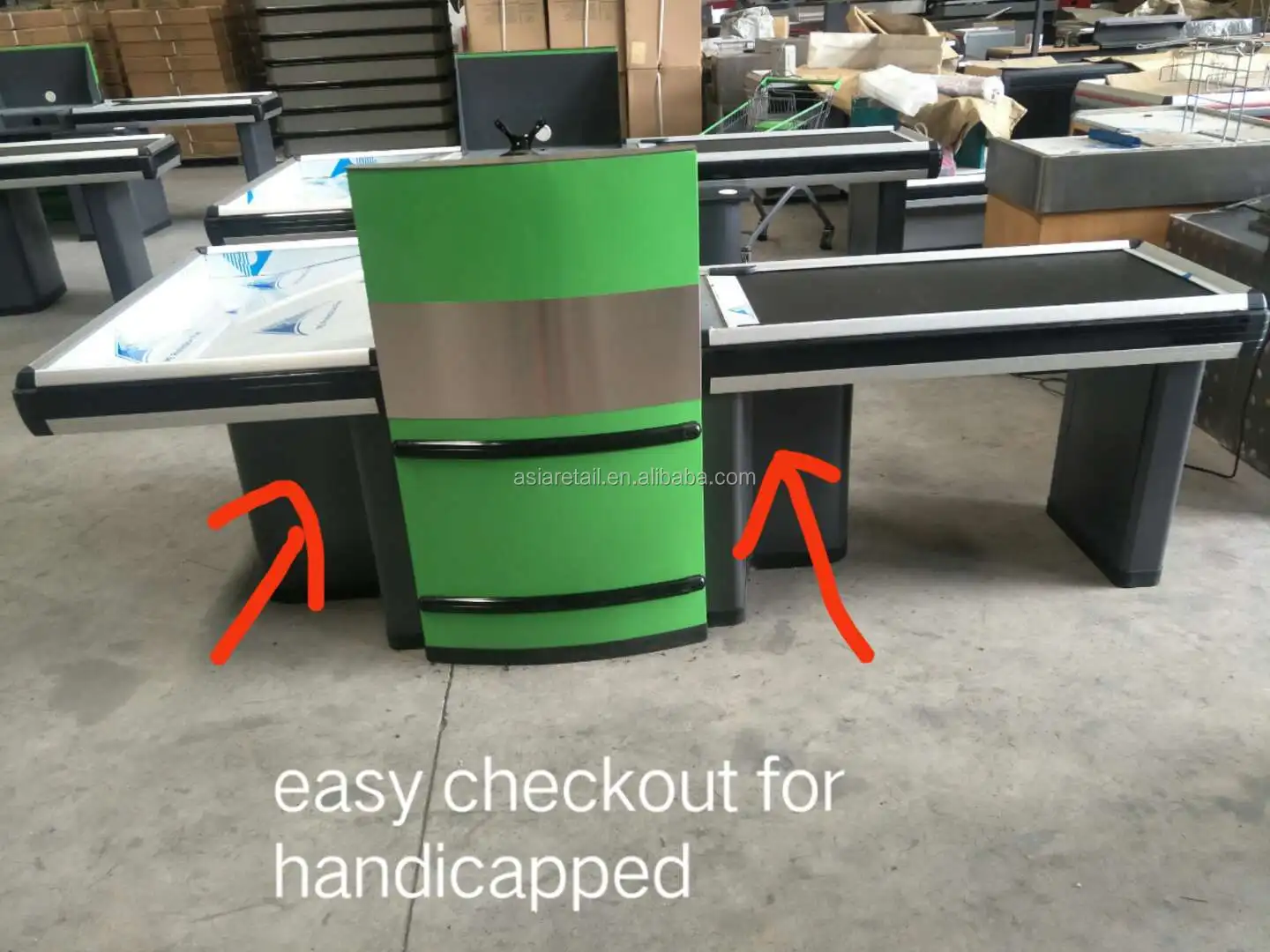 2023 Checkout Counter with Conveyor Belt - Custom Solutions