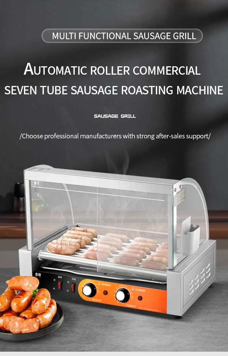 5~10 Roller Hot Dog Maker Machine Sausage Roller Cooking Commercial ...