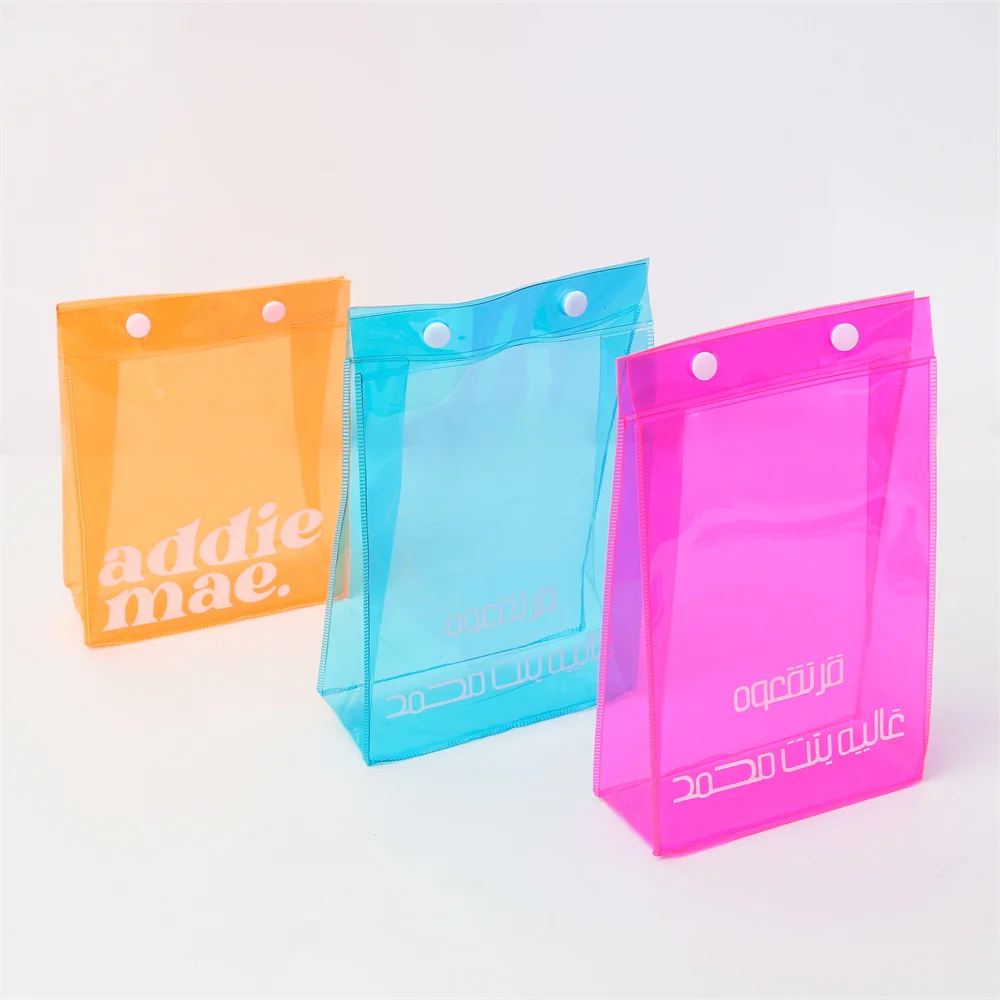 Custom Transparent Neon PVC Cosmetic Kits - Waterproof