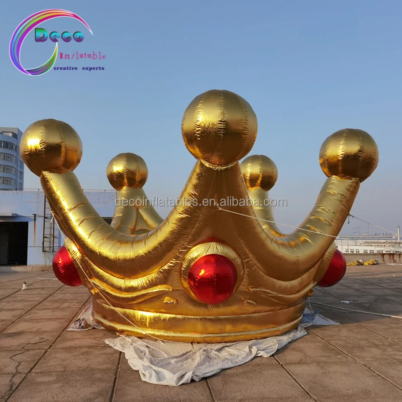 Giant Oxford Inflatable Golden Crown for Event Decoration