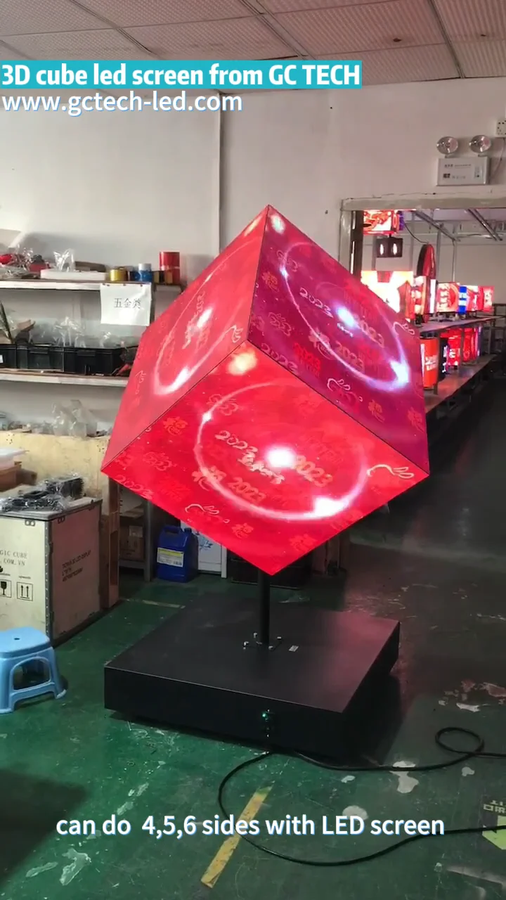 Dynamic Led Cube Screen Interactive Led Cubic Panel 3d Led Display Cube ...