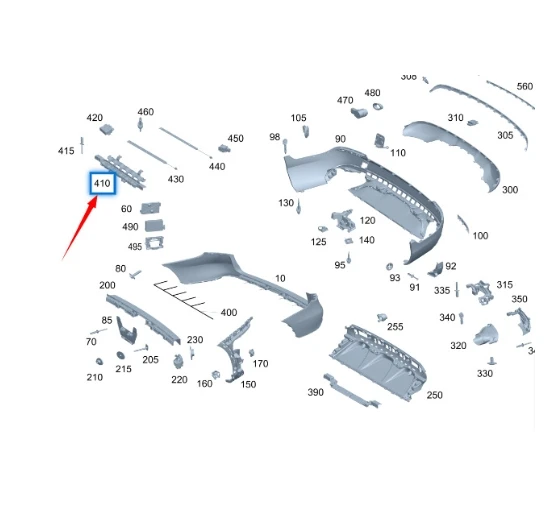 2538853106 For The Mercedes-benz Glc X253 Rear Bar Center Bracket - Buy ...