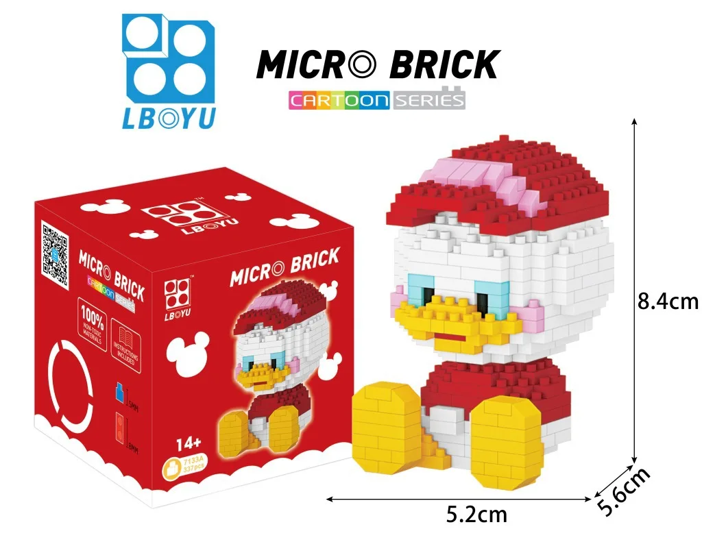 Hot Sale Lboyu Cartoon Cute Duck Micro Diamond Building Blocks Donald ...