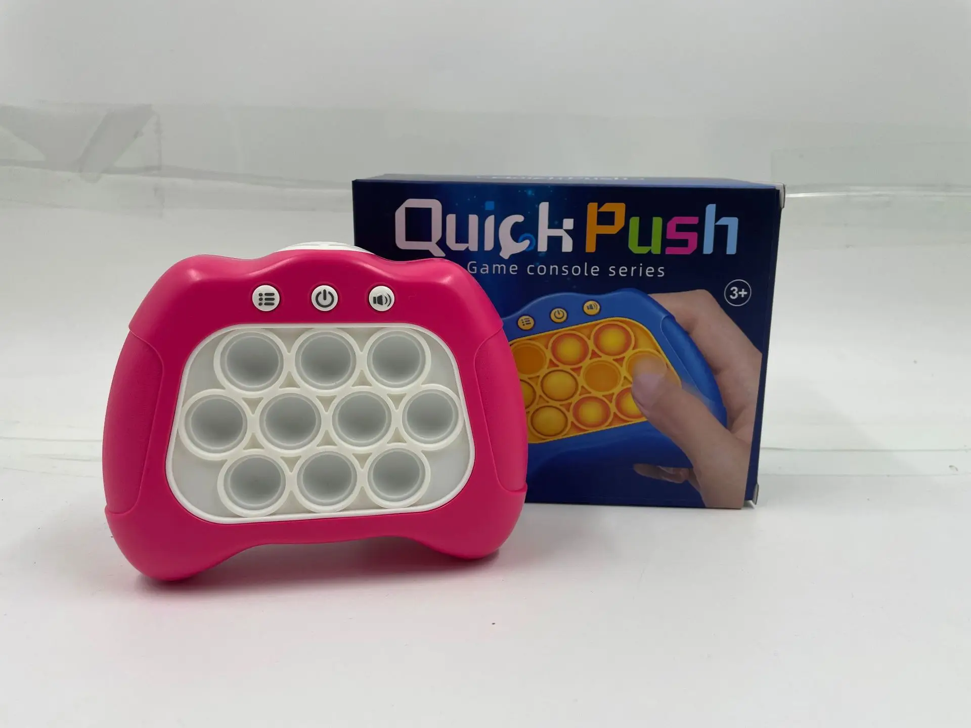 Quick Push Game Puzzle Pop Ball Stress Relief Toys,Electronic Pop Light Up Games Quick Response ...