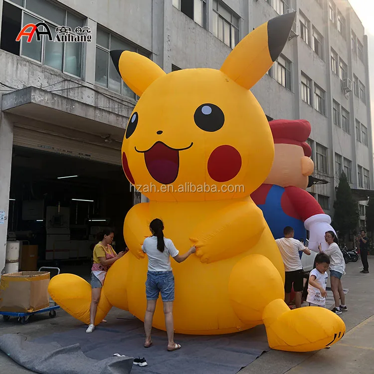 Giant Theme Party Inflatable Pikachu and Mario Cartoon for Sale ...