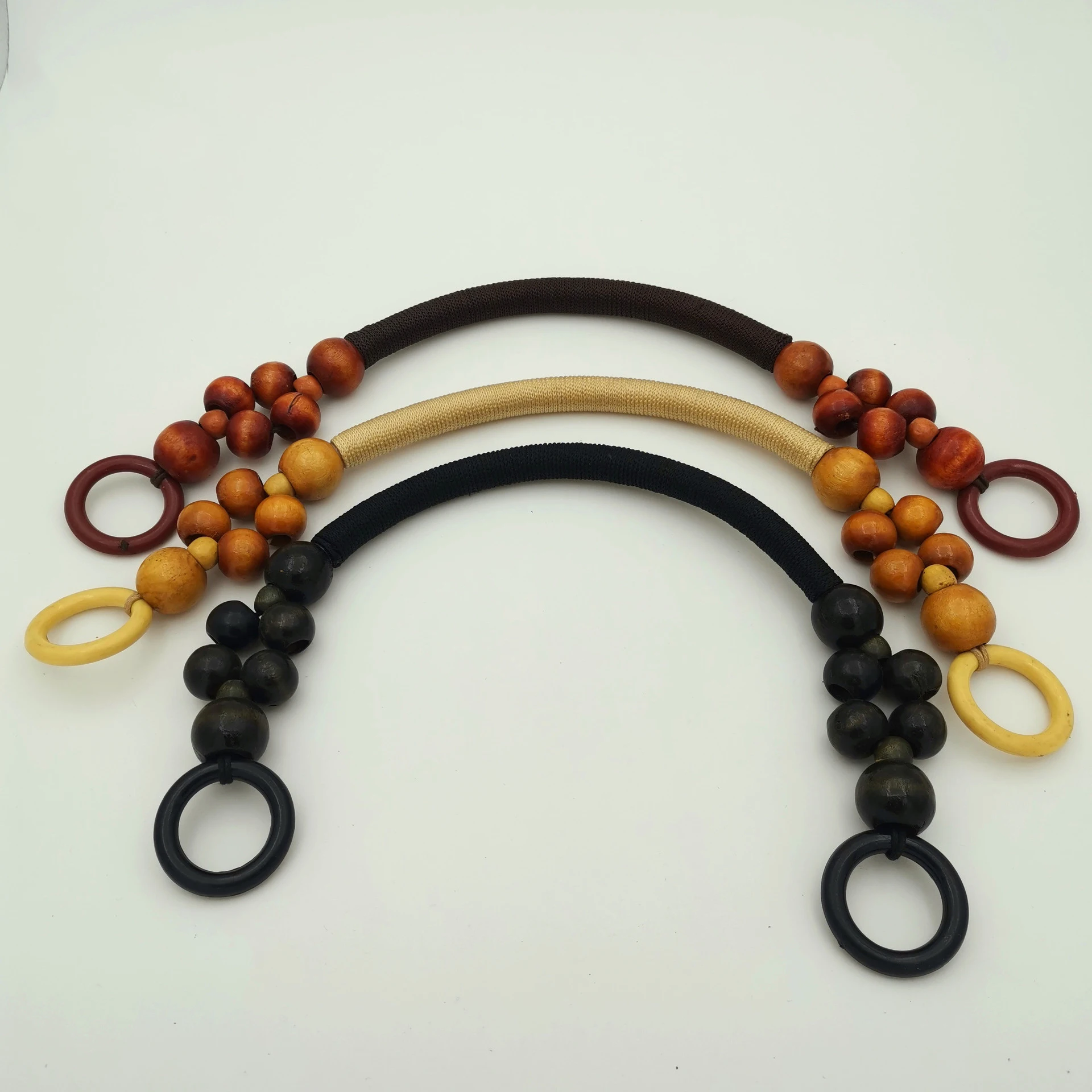 Wholesale Vintage Wooden Bag Handles with Pearl Details
