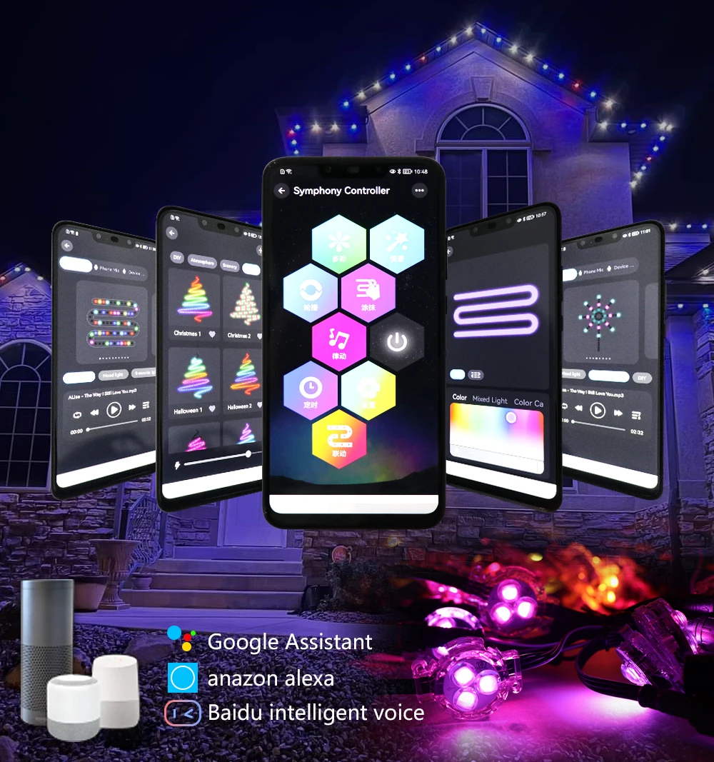 Gemstone Permanent LED Christmas Light Outdoor UCS2904 Point Light