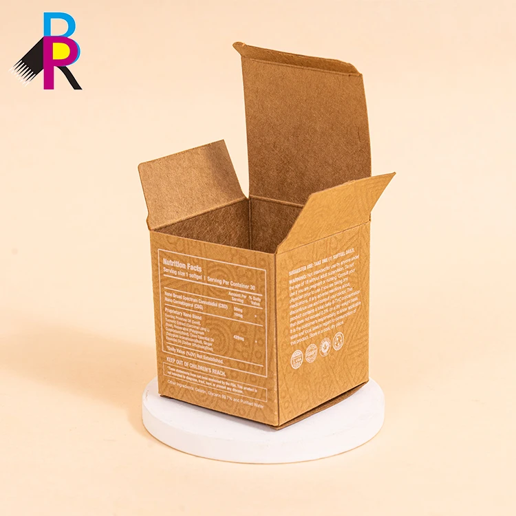 Custom Folding Paper Boxes - Kraft Paper Slide Open Box