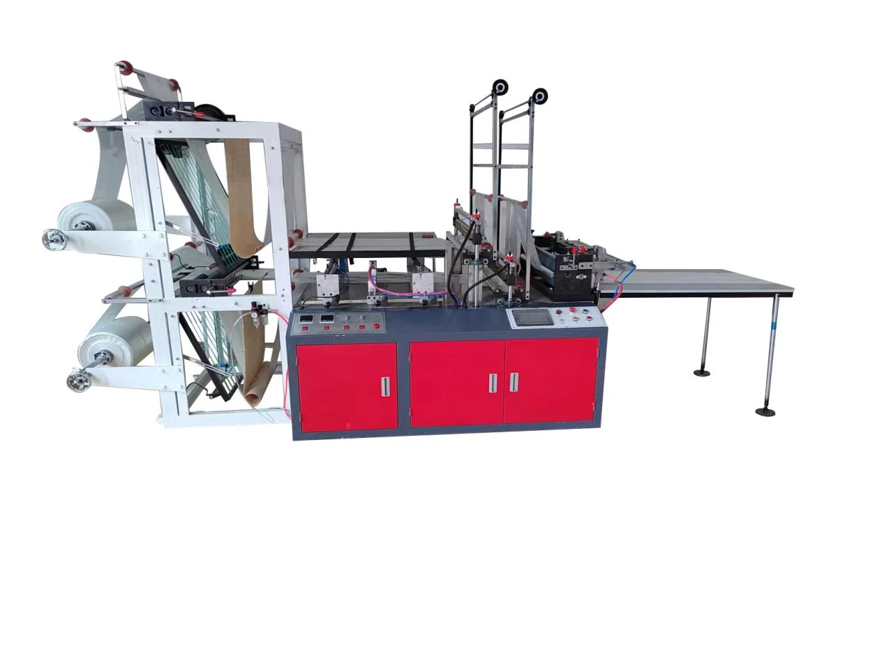 Automatic Double Layers Heat Sealing Cold Cutting Plastic Flat Bag ...