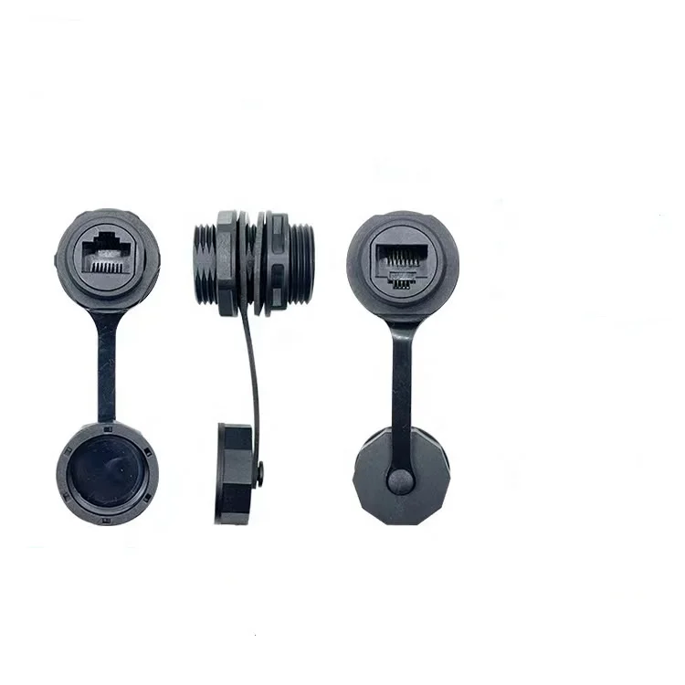 Waterproof IP67 RJ45 Panel Mount Coupler Cat6 Female To Female rj45 ...
