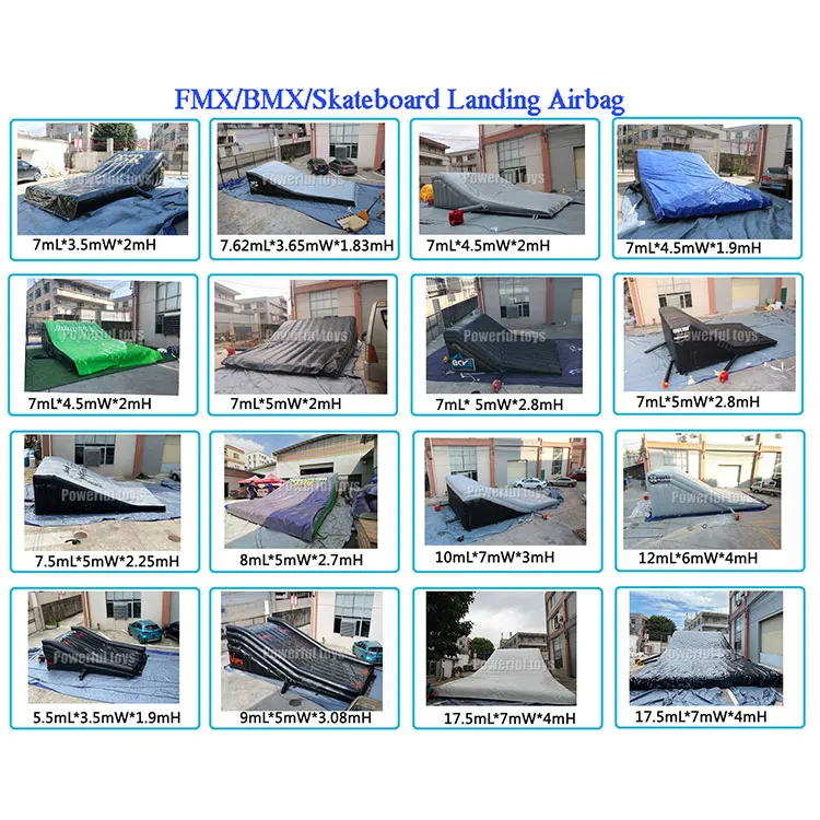 Customized Size MTB Airbag FMX Ramp Inflatable Stunt Jump
