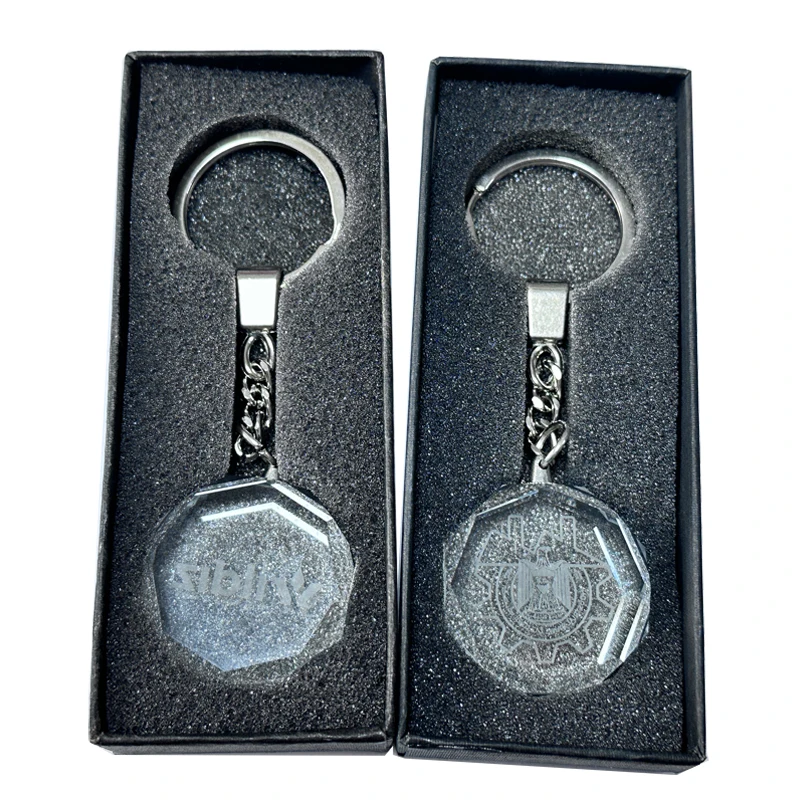Promotional Keychain with Crystal 3d Logo Laser Led Crystal Keychain ...
