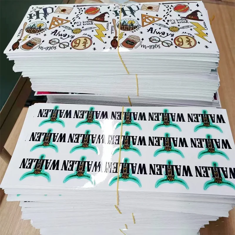 Custom Designs Transparent Film 3D UV DTF Cup Wraps