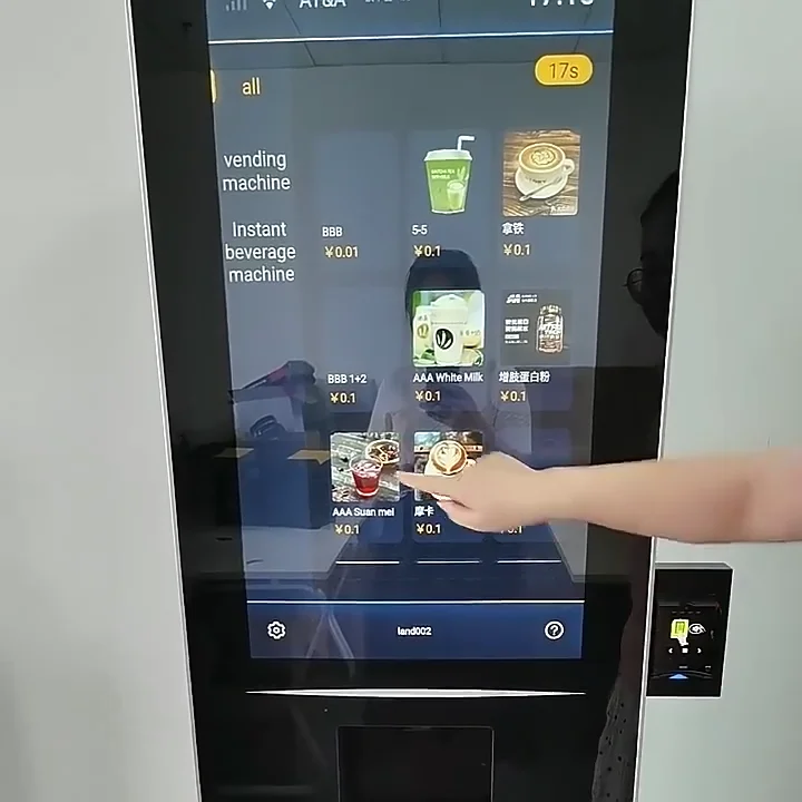 Interactive Card Sticker Vending Machine For Foods And Drinks Cash And ...