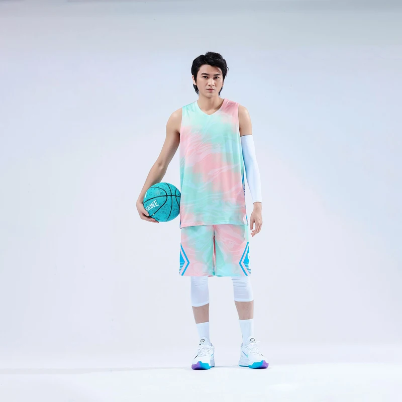 New Product Man Pink Basketball Uniforms Suit Factory Customization Men ...