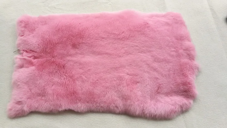 Winter Frozen Rex Rabbit Fur Pelt Skins Soft Thick Hairs Dyed Natural ...