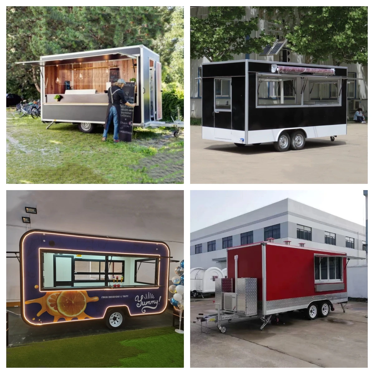 Custom Outdoor Street Fast Food Stall Kiosk Concession Square Food
