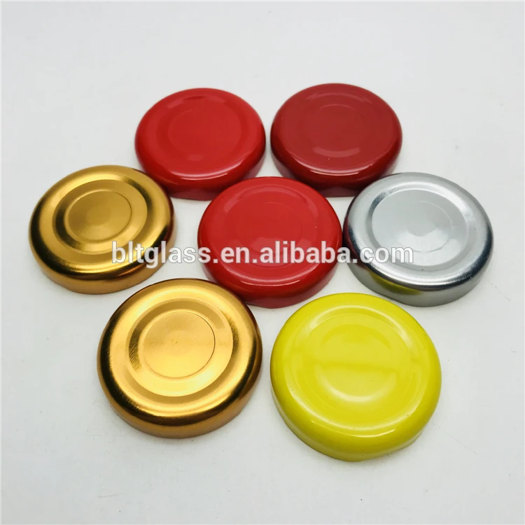 Metal Lids with Safety Button - Diverse Sizes & Colors