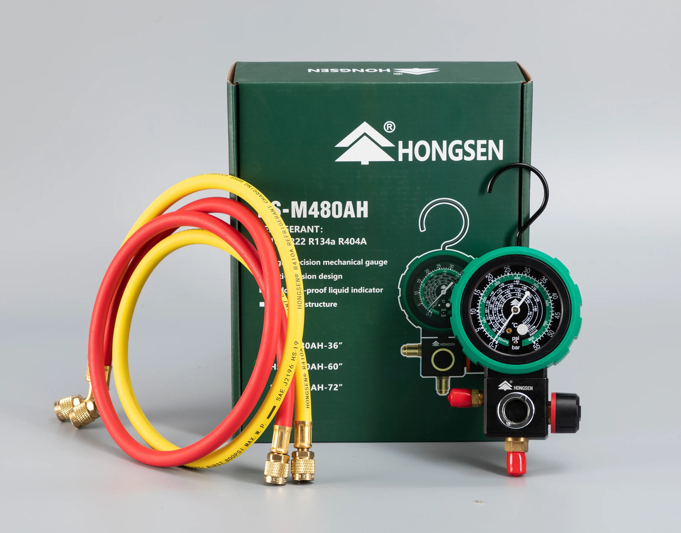 HONGSEN Digital Manifold Set for R410A, R22, R134a, R404A