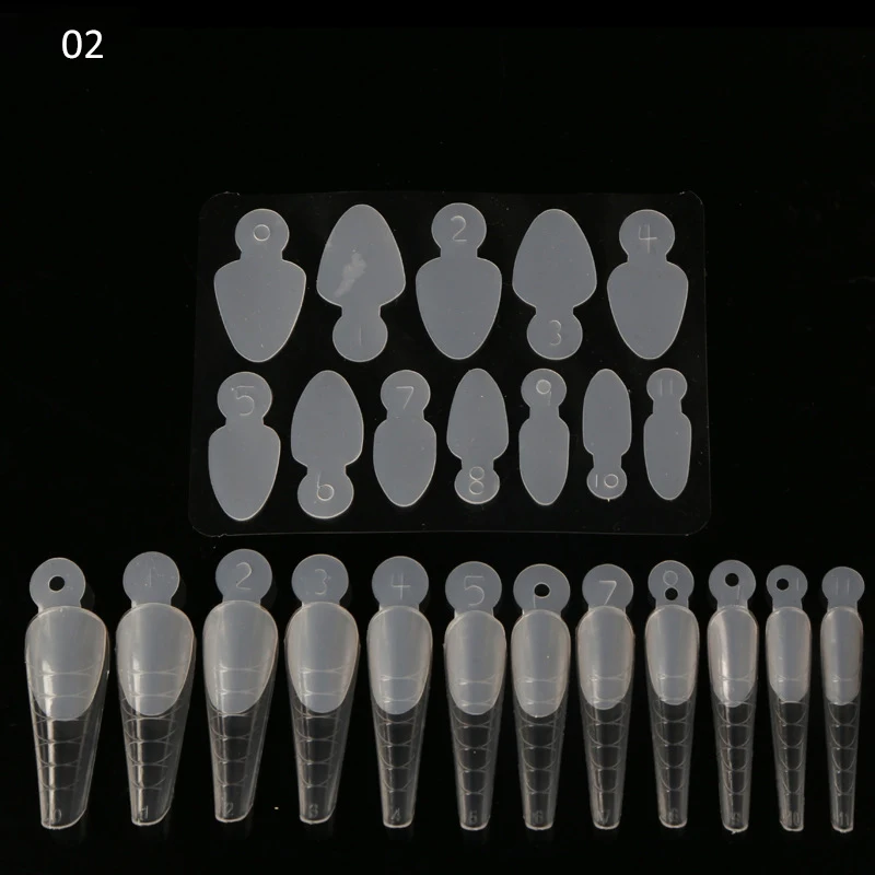 New Hot 12pcs Transparent French Matte Dual Form Nail Tips Extension ...