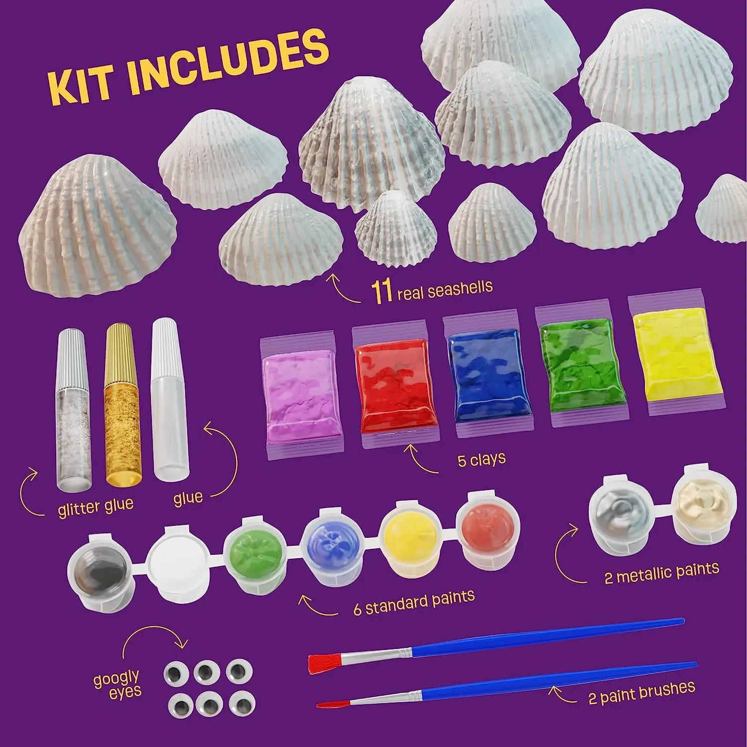 Funny Diy Shell Painting Art Kits Sets For Kids Creative Diy Painting ...