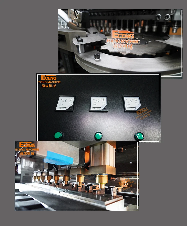 8 Cavity Fully Automatic Blow Molding Machine / Water Juice Bottle ...