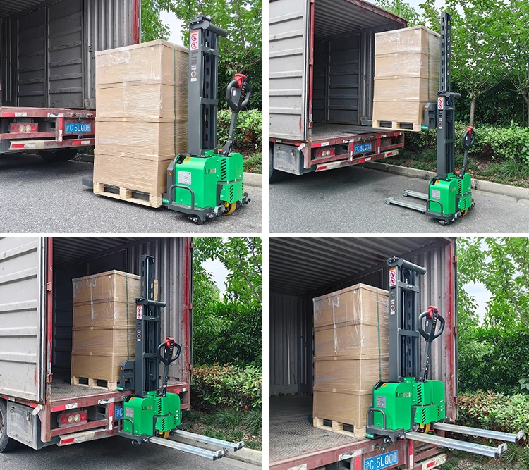 LIEBO Self Loading Stacker Pallet Forklift With Lithium Battery Self ...