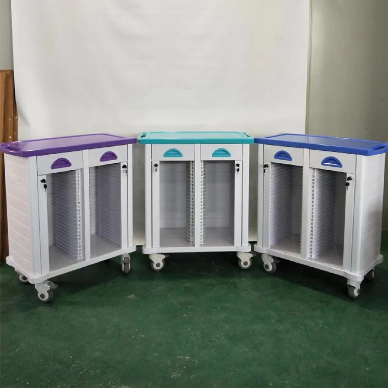 Bt-chy001 Hospital Abs Plastic Patient Record Trolley,Mobile Care ...