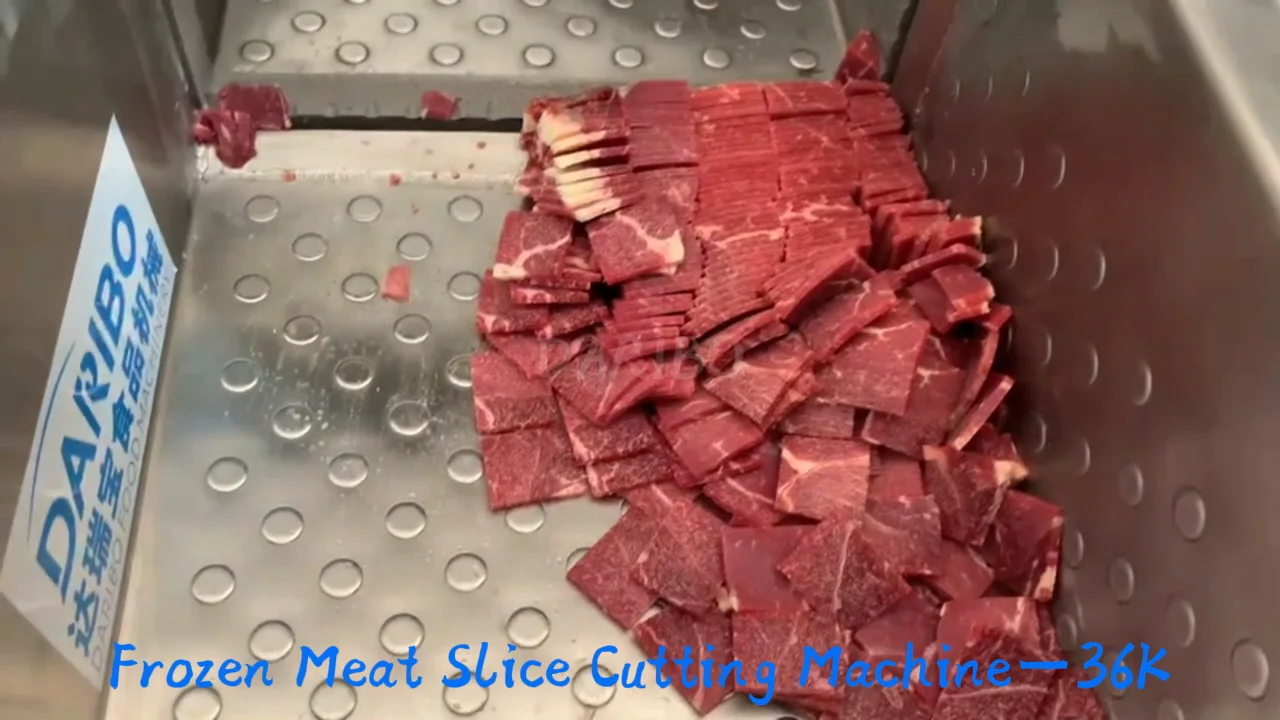 Industry Efficient Frozen Meat Slice Cutting Machine -4 Degrees Celsius ...