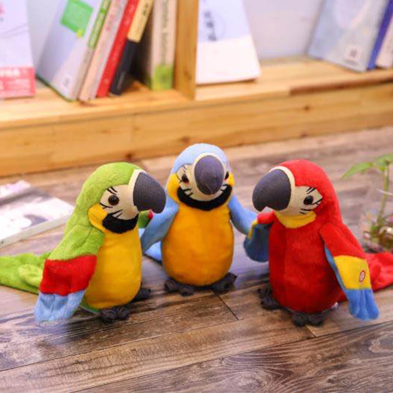 Customized Plush Repeat Talking Parrot - Entertaining Toy
